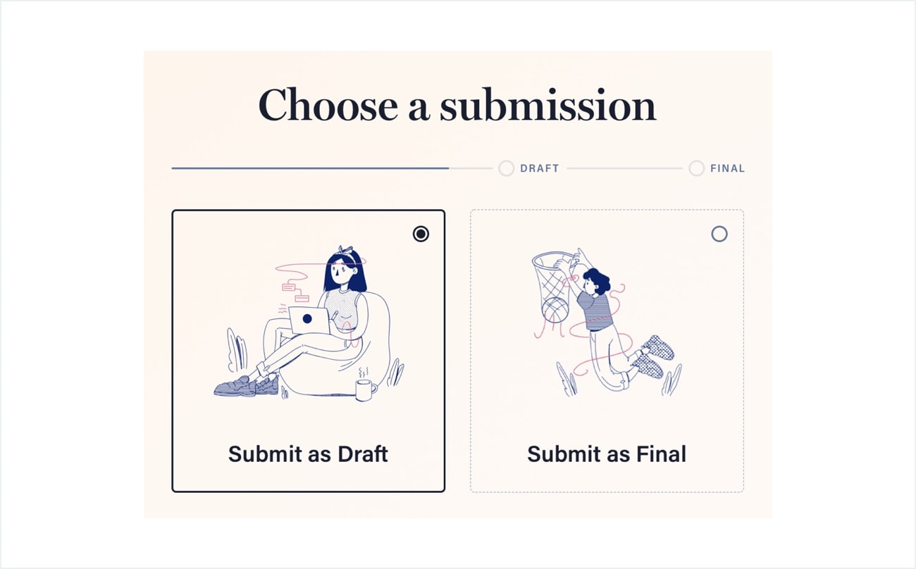 Submitting drafts